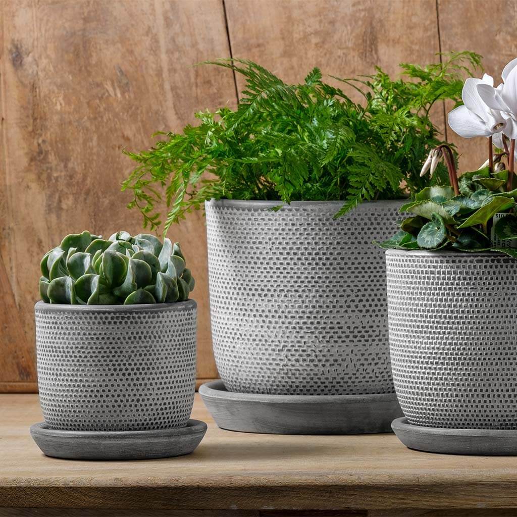 Cobblestone Planter - Whitewash SM | Atlantic Gardening
